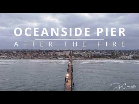 4K Oceanside Pier Fire Damage Drone Reel Former Ruby's Diner - YouTube