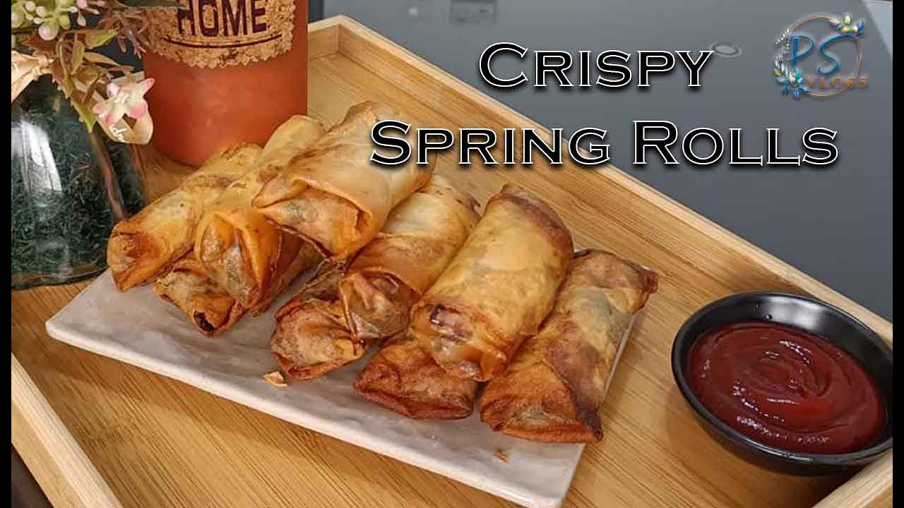Vegetable Crispy Spring Roll Recipe || Easy Homemade Veg Spring Rolls ...