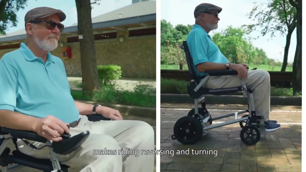 Joy Rider Folding Powered Chair - YouTube