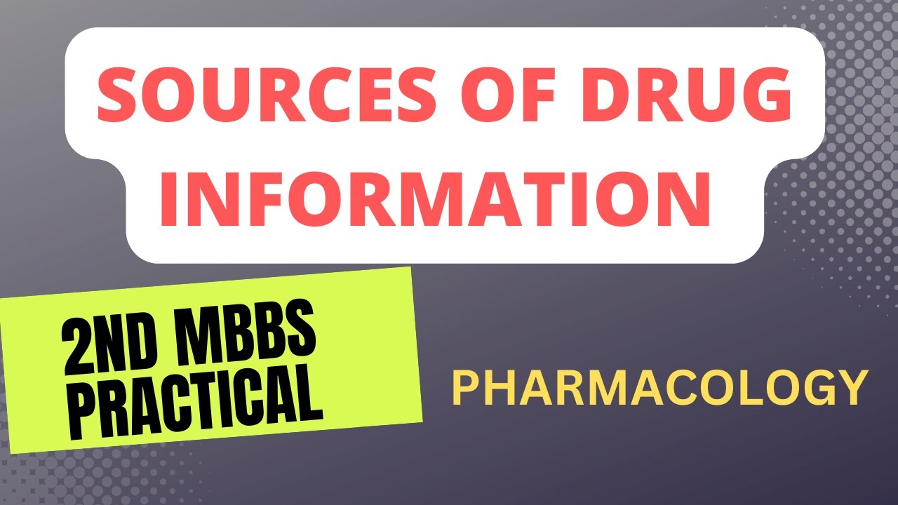 sources of drug information, pharmacology practical - YouTube