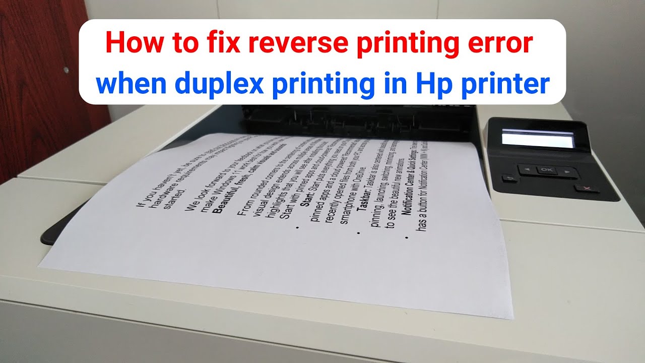 How To Fix Error Reverse Printing On Hp Printer M402dn YouTube