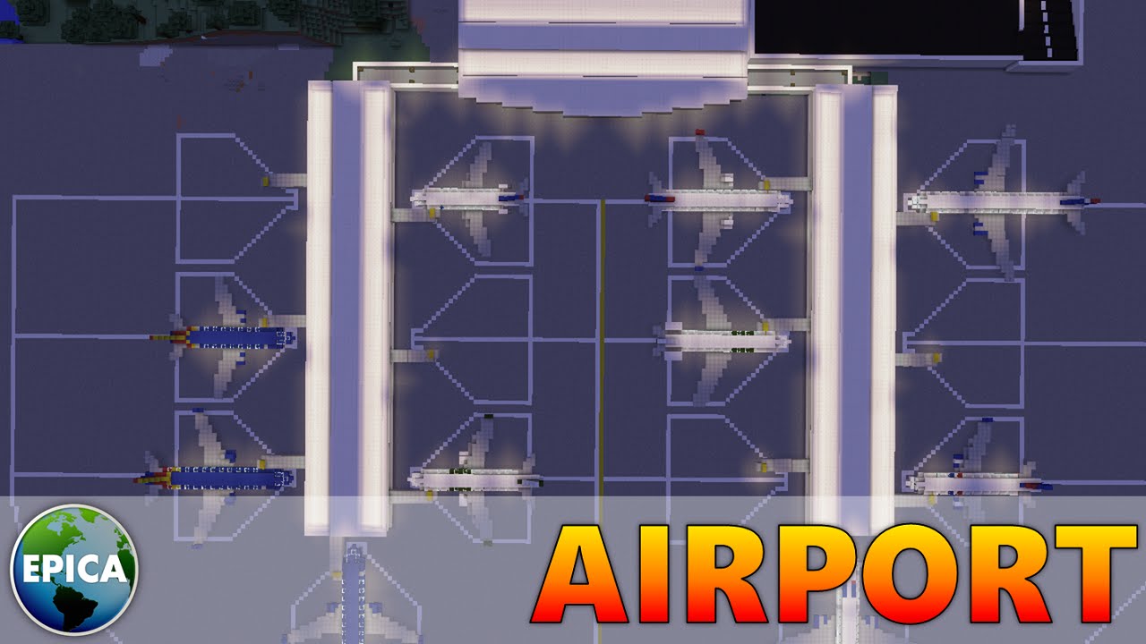 Minecraft Airport Cinematic - Awesome design, realistic planes ...