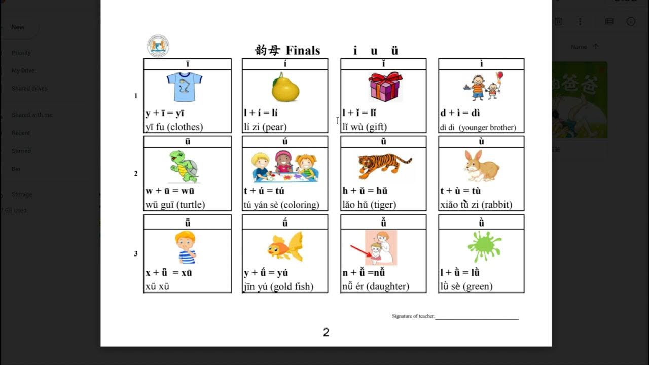 a o e i u ü Pinyin practice Chinese class for children - YouTube