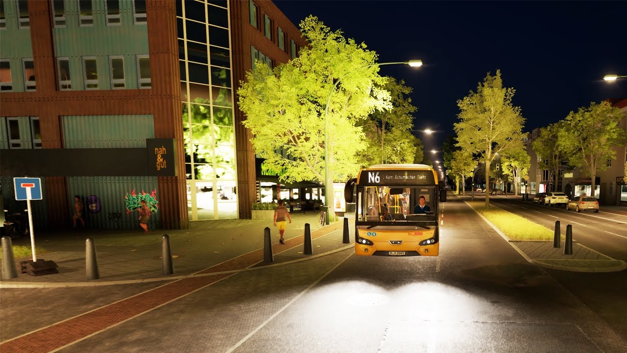 The Bus | Reinickendorf Map | Line N6 - Night Route | Gameplay - YouTube
