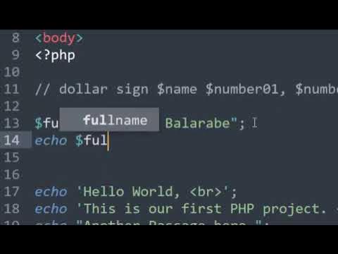 PHP TUTORIAL 4 Working with variables - YouTube