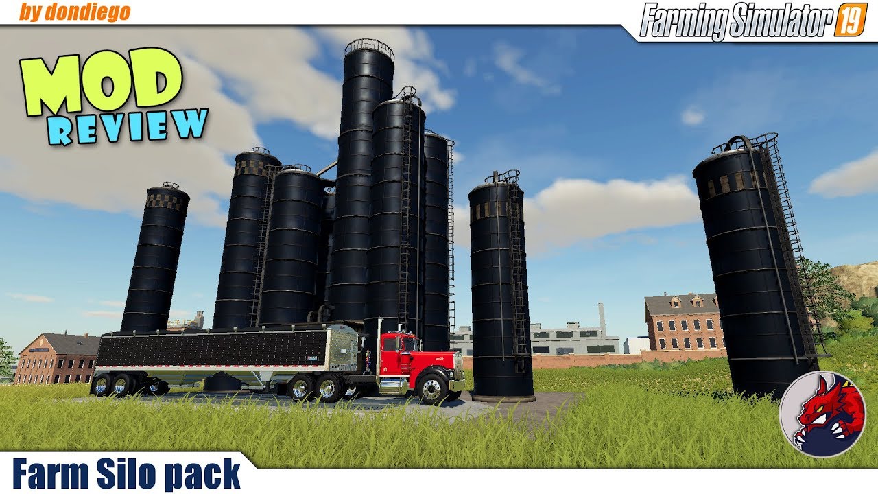 Farming Simulator 19 | "Farm Silo pack" by dondiego - review - YouTube