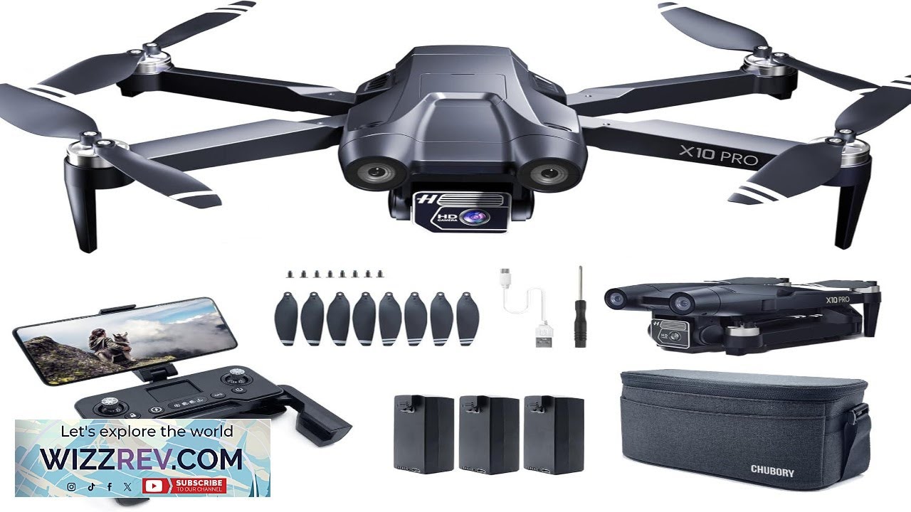 CHUBORY X10 PRO GPS Drone with Camera for Adults 4K UHD 90 Review - YouTube