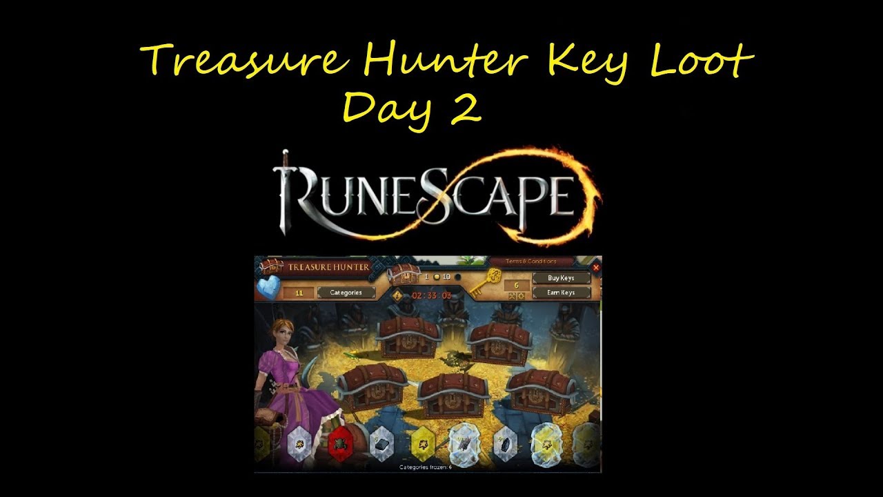 (RS) Runescape Daily Free Treasure Hunter Key Loot - Day 2 - RARE ITEM ...