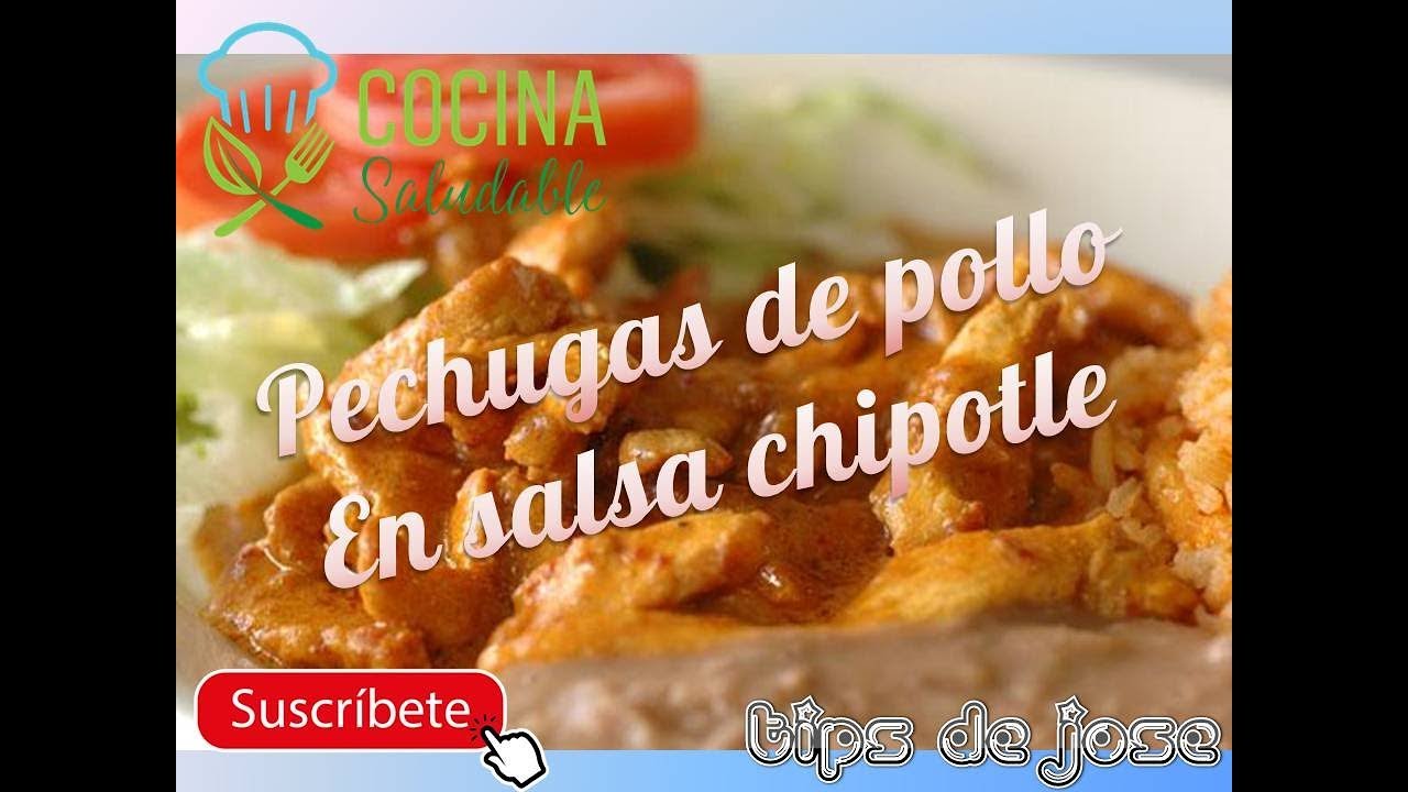 Pechugas de pollo en crema de chipotle - YouTube