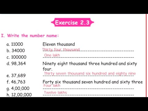 5th std Maths - Term 1 - unit 2 - Numbers - Exercise 2.3 - YouTube
