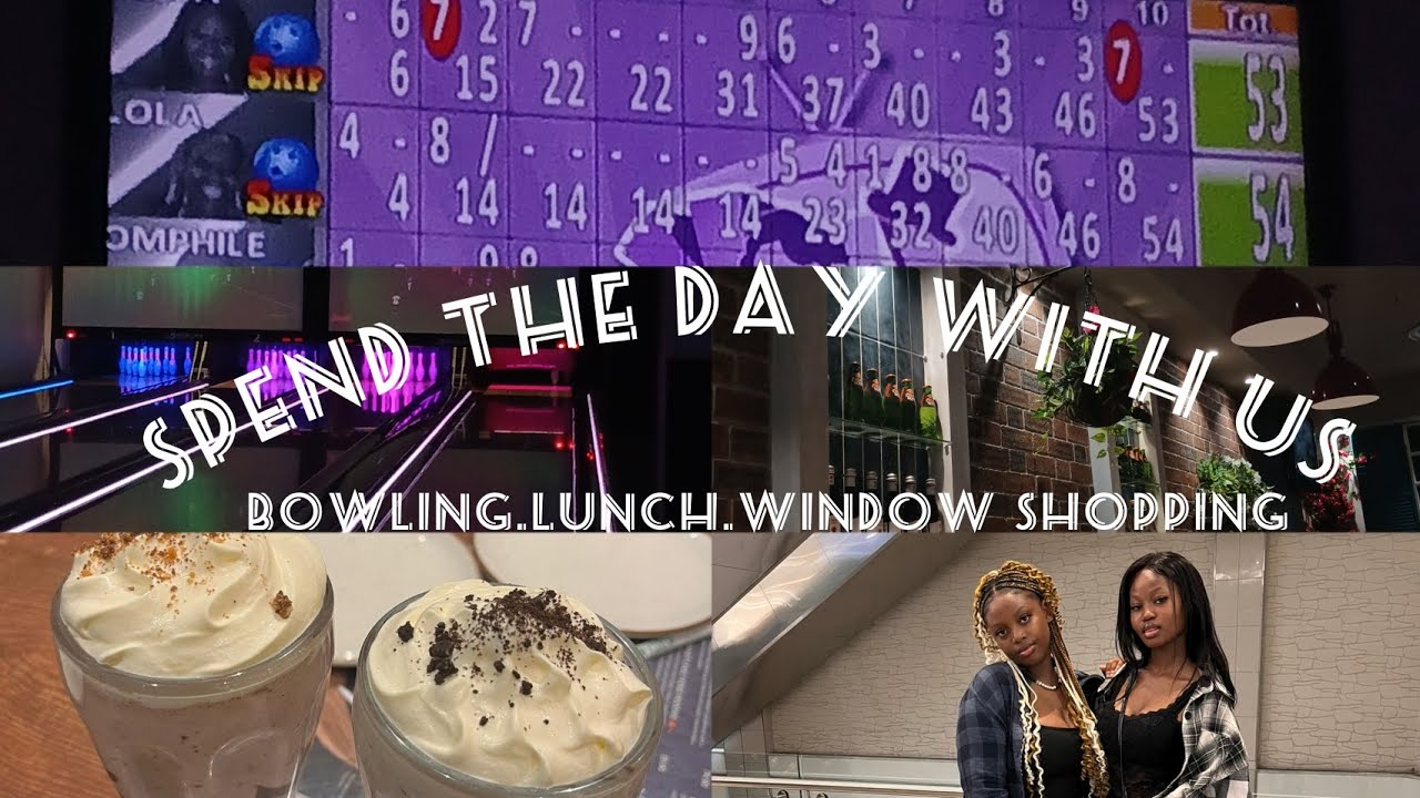 Spend the day with us 💕 |bowling🎳|lunch🍕|window shopping🛍 - YouTube