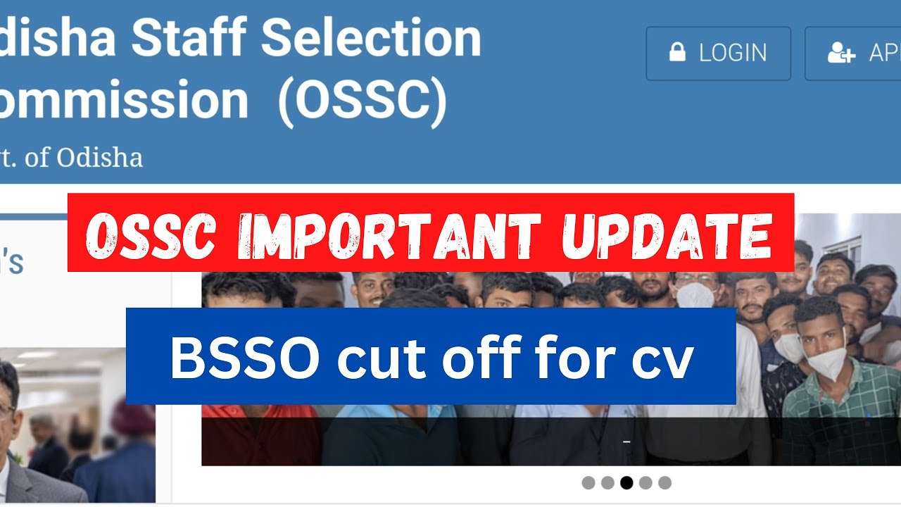 ossc important update || bsso cut off and shortlisted candidate for ...