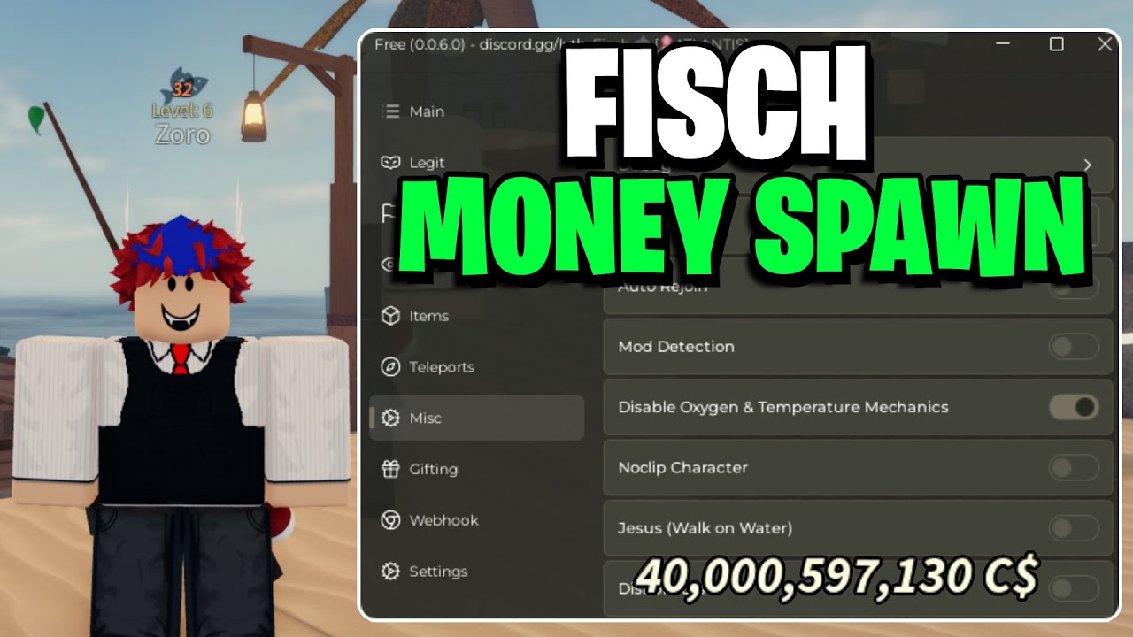 [UPDATE ATLANTIS] Fisch Money Spawn Script I INF MONEY 1 TRILLON COINS ...