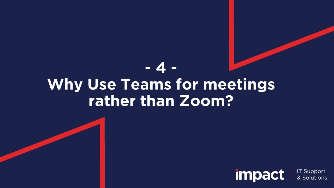 Why Use Microsoft Teams For Meeting Rather Than Zoom? - YouTube