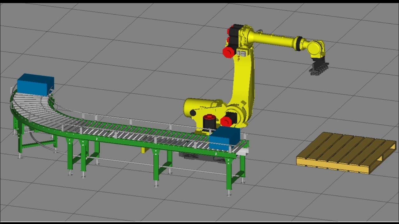 Pick And Place Robot Simulation In Roboguide | Fanuc - YouTube