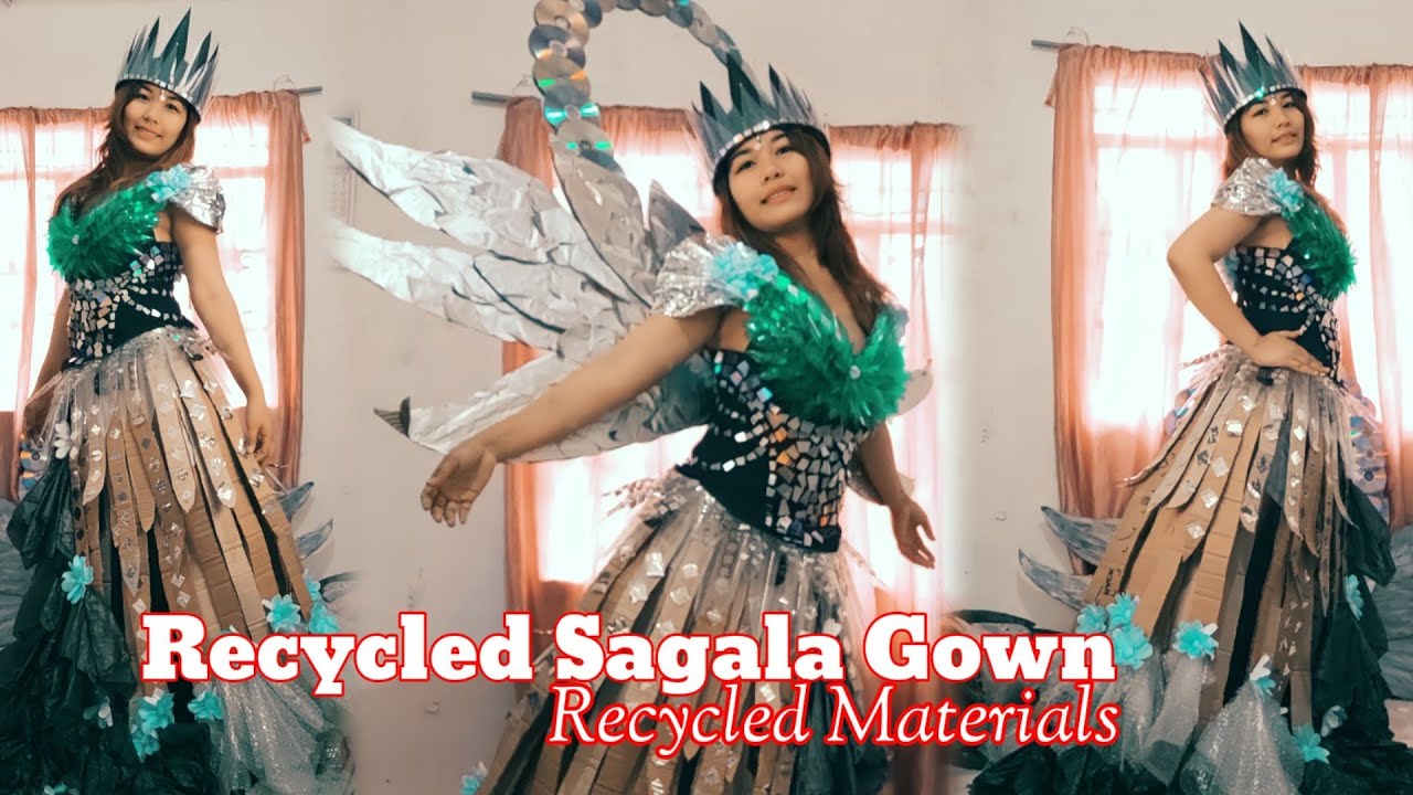 Recycled Gown Made Of Cardboard Box And Plastic Bottle ||By Dhang's ...