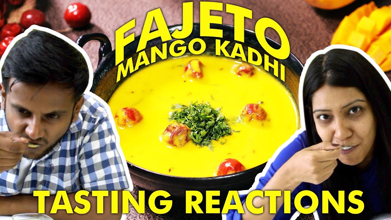 People try Fajeto (Mango Kadhi) | How does Fajeto Taste | JOOS Food ...