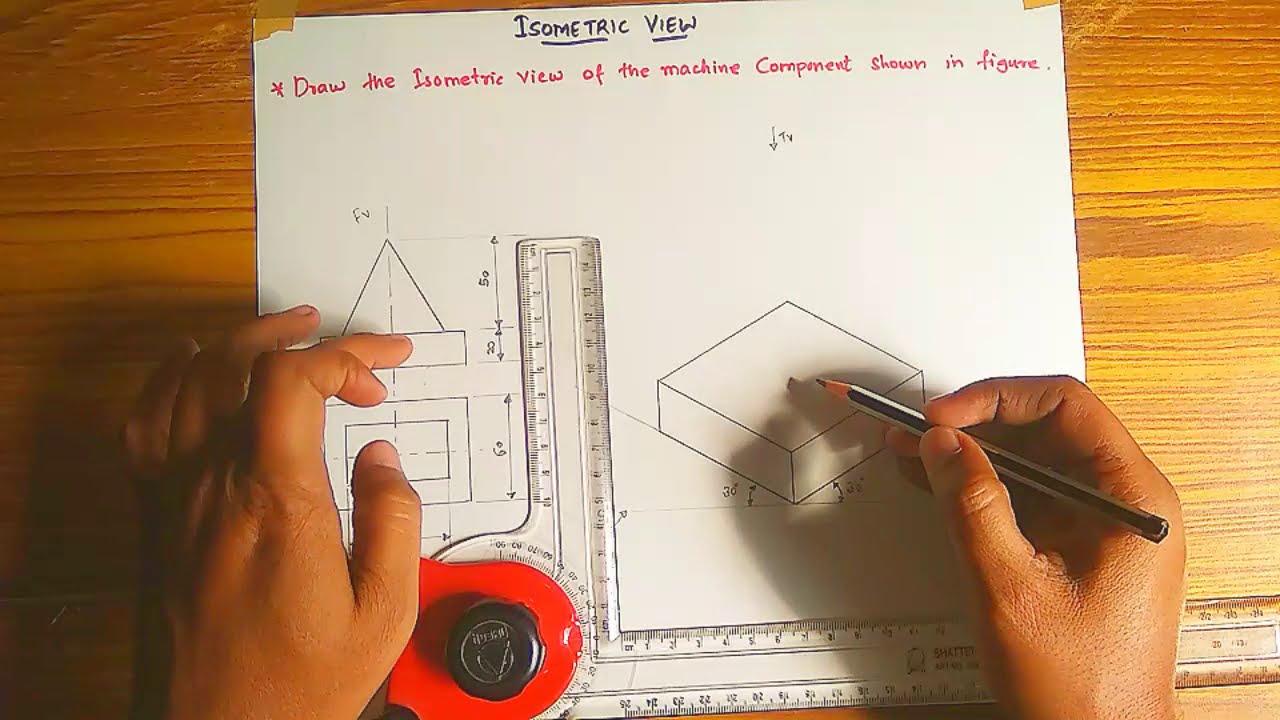 Problem 15| Isometric view of machine components (English)by M.A ...