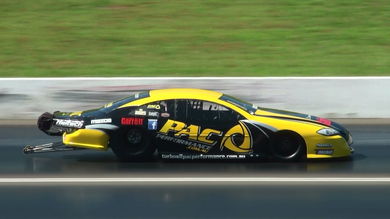 PAC PERFORMANCE MAZDA 6 20B TURBO 6.44 @ 217 MPH SYDNEY DRAGWAY 22.3. ...