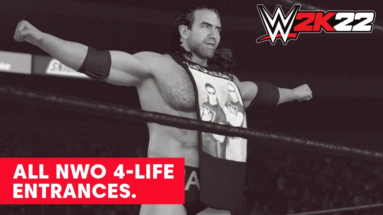 WWE 2K22 ALL nWo 4-Life DLC Entrances (Faction, Trio, Tag Team, Singles ...