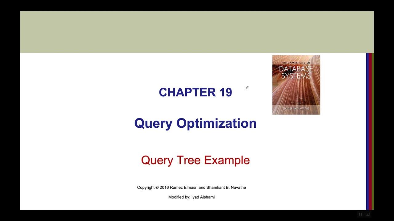 Ch06 Query Optimization - Part1 Example - YouTube