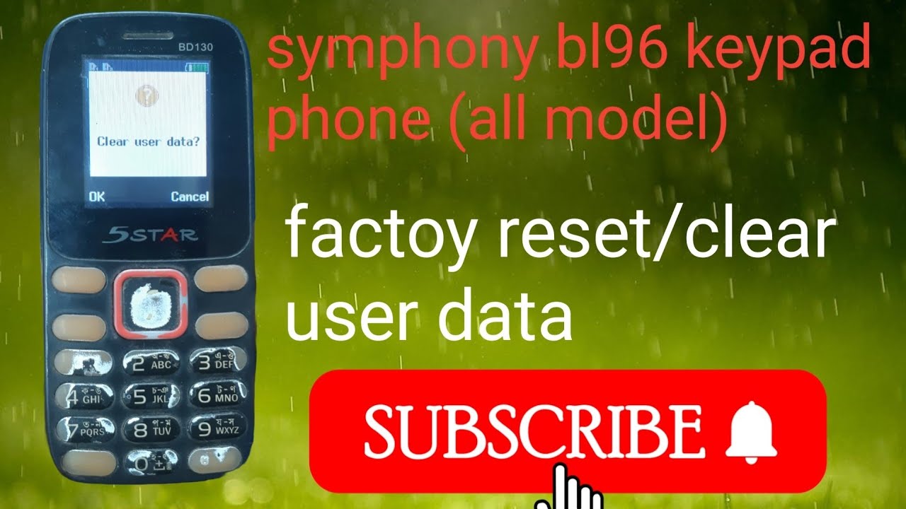 symphony bl96 keypad phone (all model symphony) factory reset/clear ...