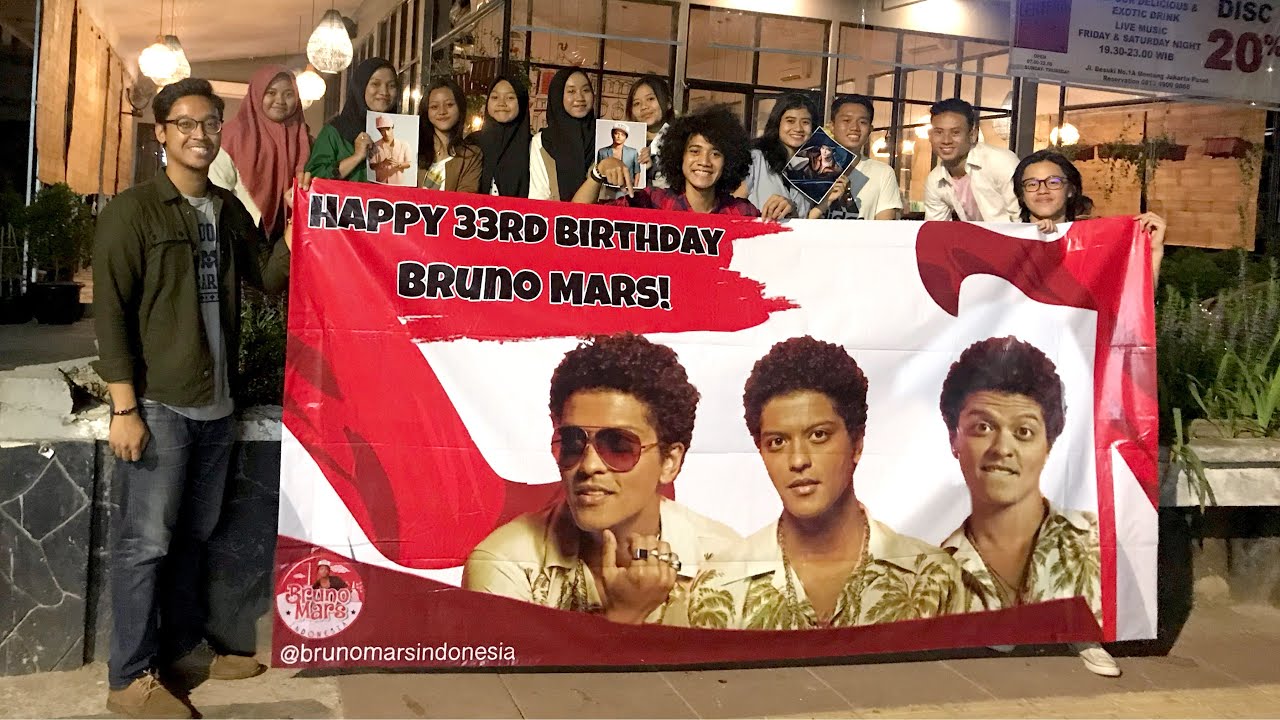 Happy 33rd Birthday Bruno Mars from Indonesian Hooligans! (Bruno Mars ...