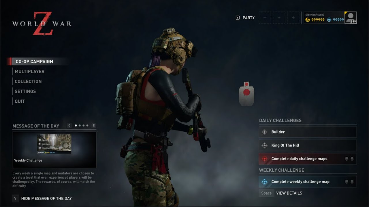 World War Z Aftermath Challenge mode | Solo Hard Weak Slasher - - YouTube