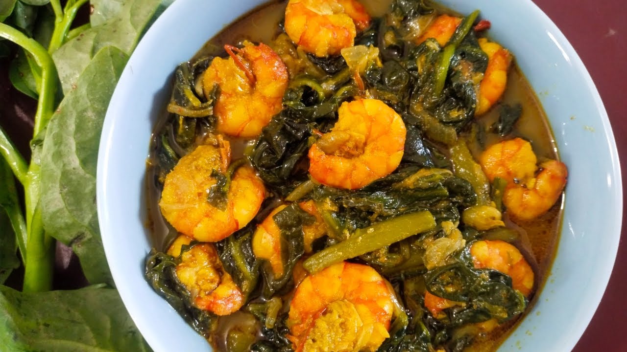 Pui shak chingri recipe | চিংড়ি মাছের সাথে পুঁই শাক রেসিপি | Shirmp ...