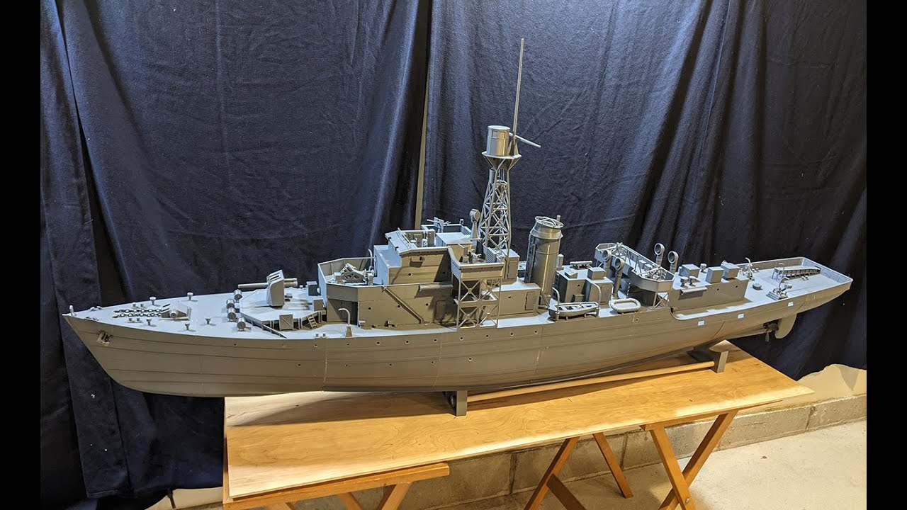 3D Printed Castle Class Corvette Model Ship Walkabout - YouTube