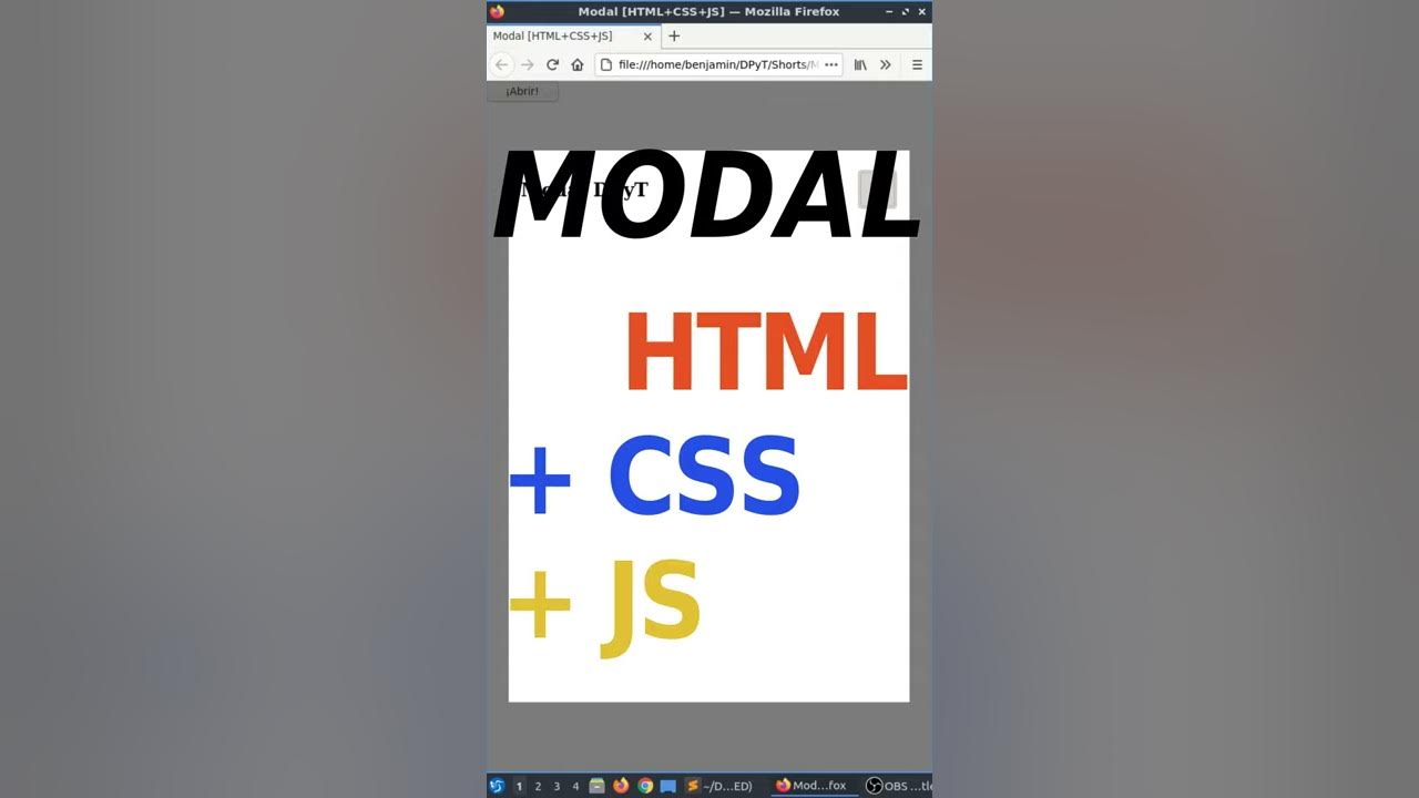 😯 Ventana Modal Htmlcssjs 🔥 Shorts Como Hacer Una Ventana Modal En Html Y Css
