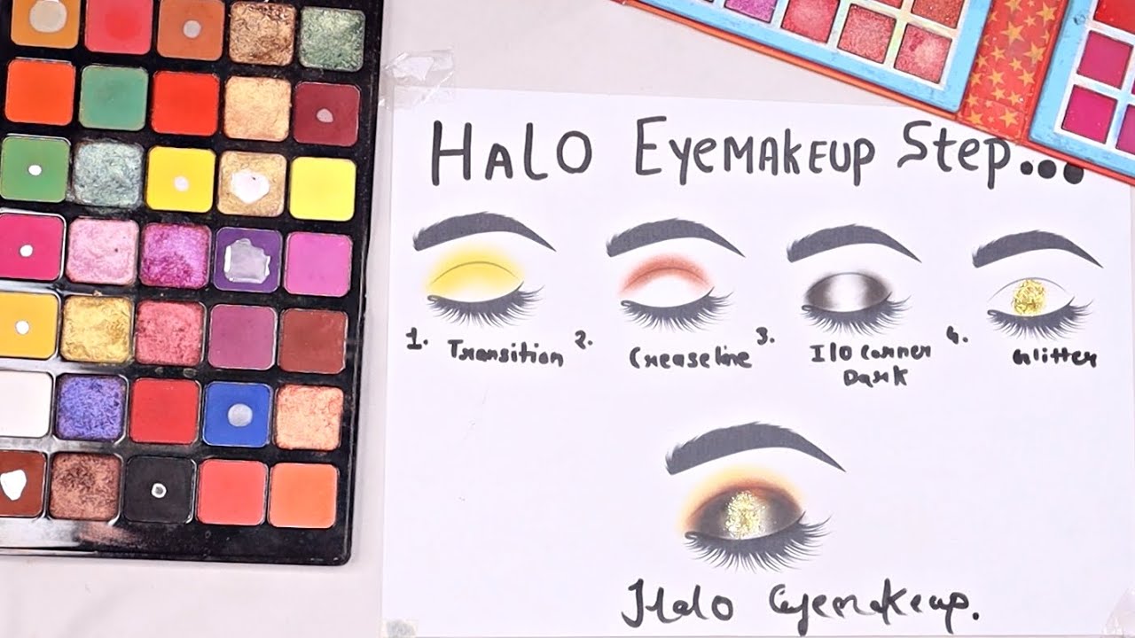How to Do Easy Halo Eye Makeup Tutorial | Halo Eye makeup Steps | Easy ...