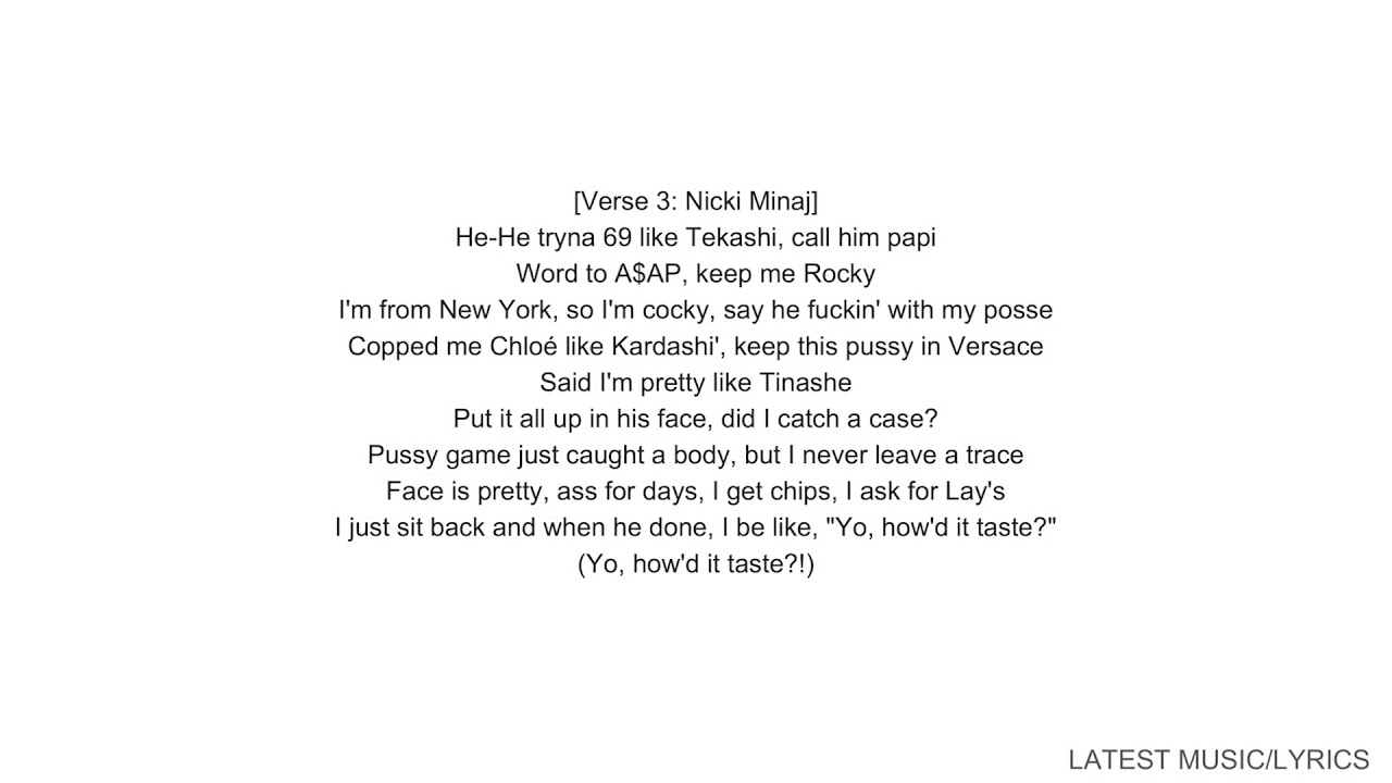 6ix9ine - FEFE LYRICS ft. Nicki Minaj - YouTube