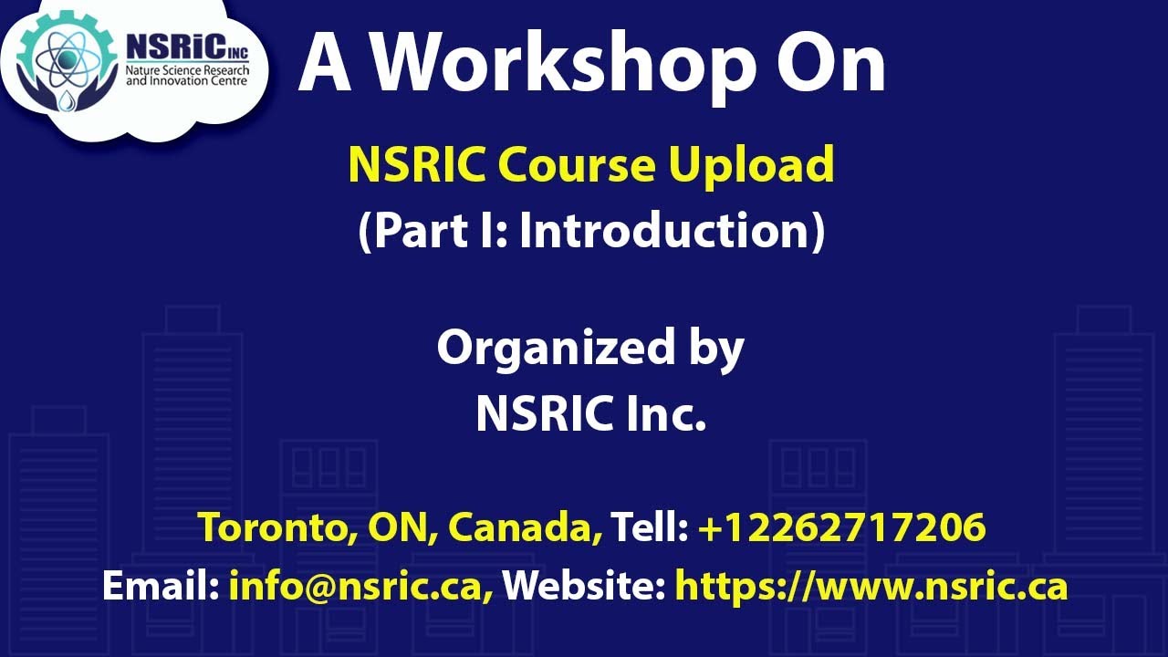 NSRIC Course Upload Part-I: Introduction - YouTube
