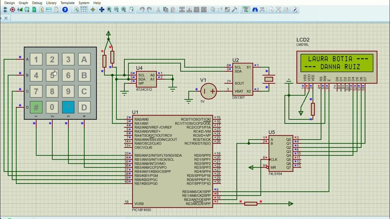 SIMULACIÓN PROTEUS. TECLADO MATRICIAL Y LCD CON PIC18F4550 - YouTube