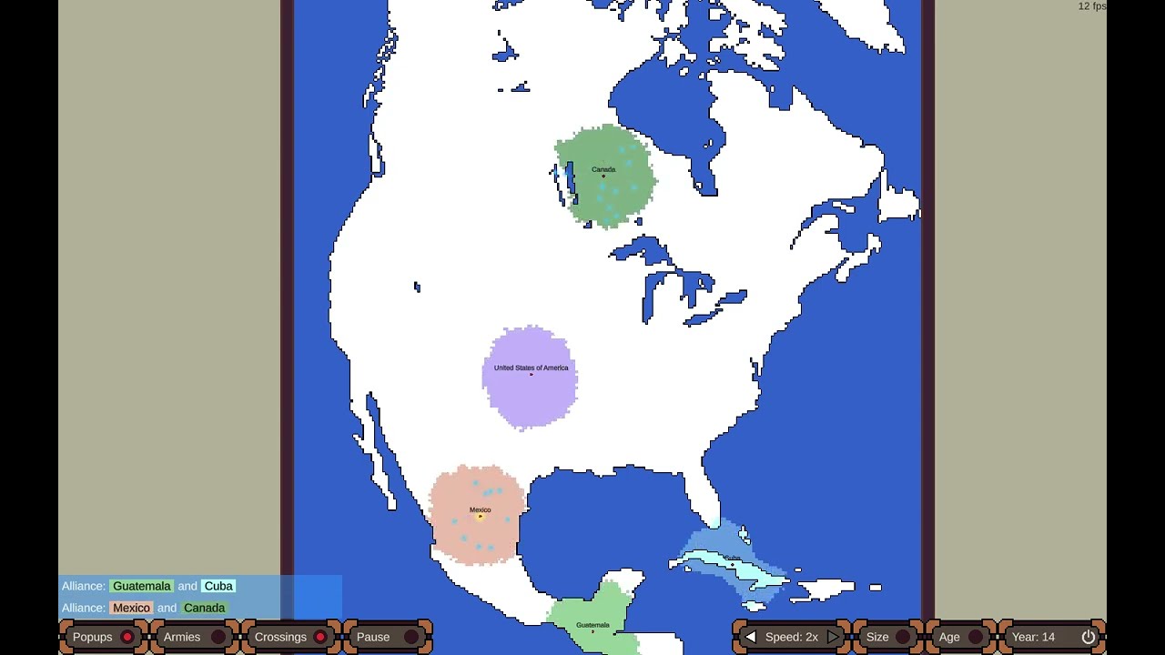 Top 5 Countries In North America BATTLE ROYALE - Ages Of Conflict World ...