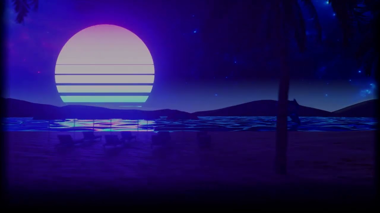 Retrowave - Space Beach [ Live Wallpaper ] - YouTube