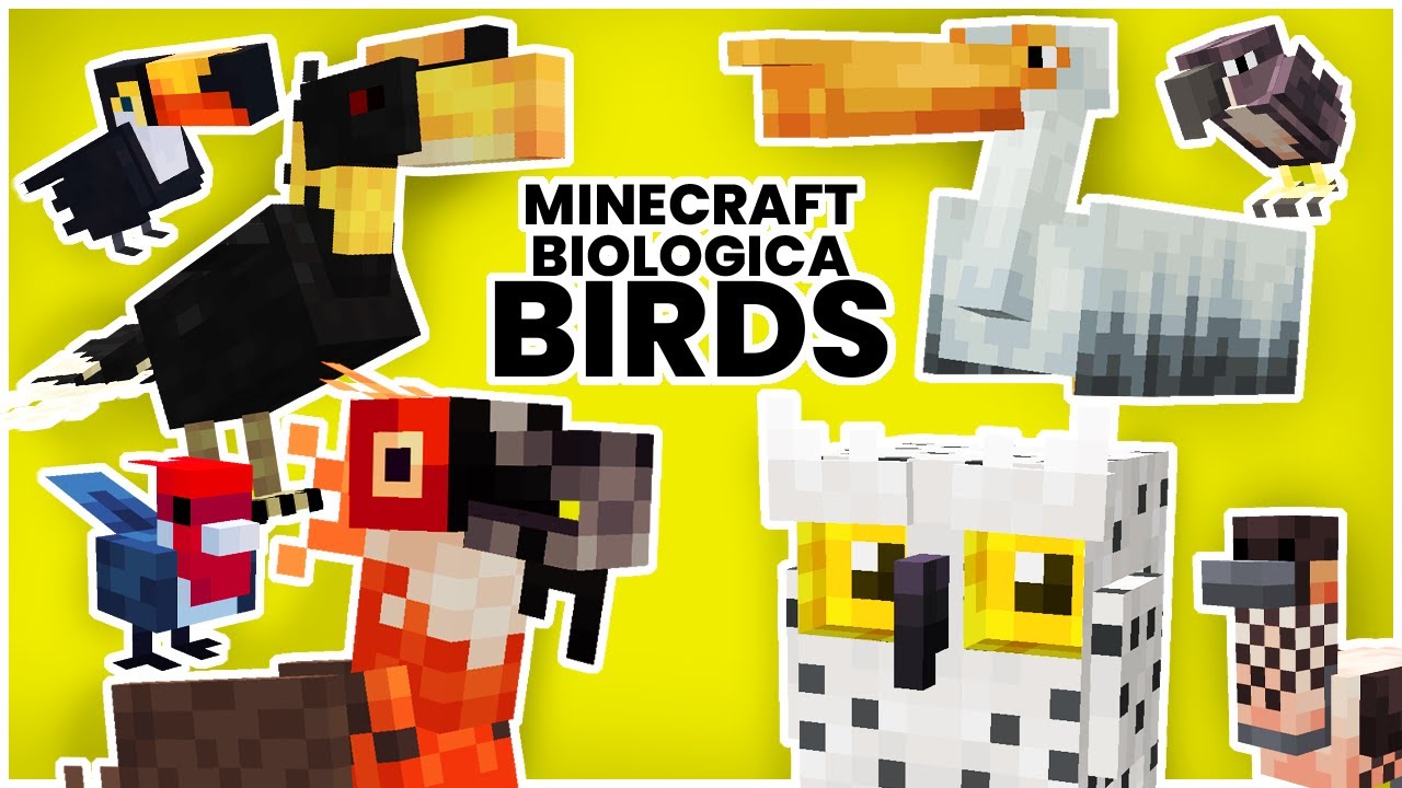 Adding more Birds to Minecraft [Biologica mod Forge 1.20.1] - YouTube