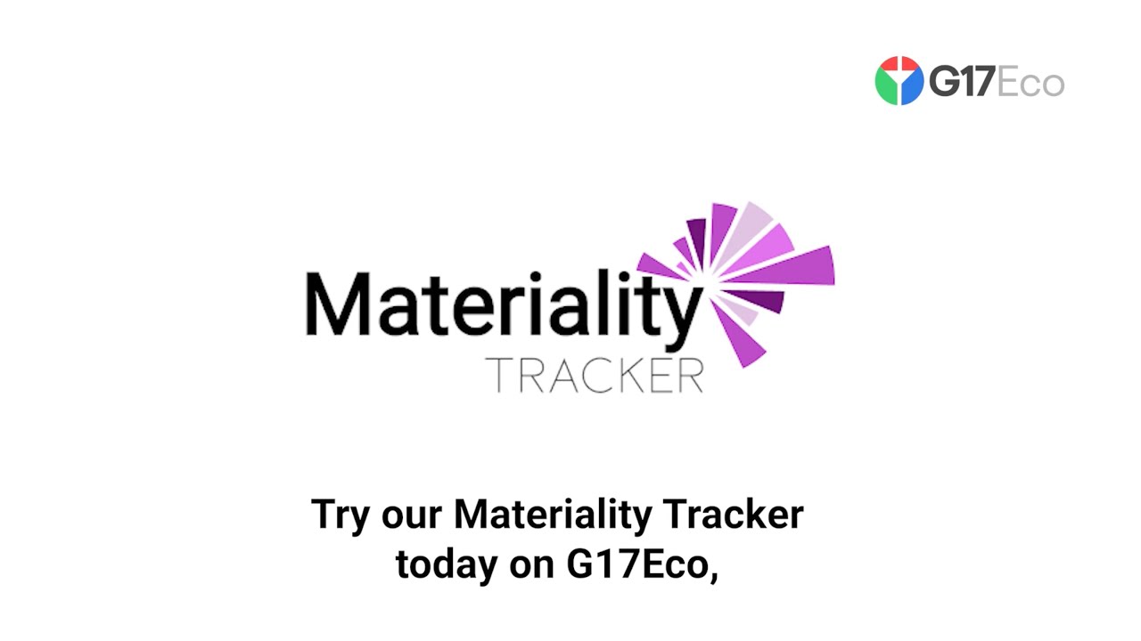 Materiality Tracker | G17Eco - YouTube
