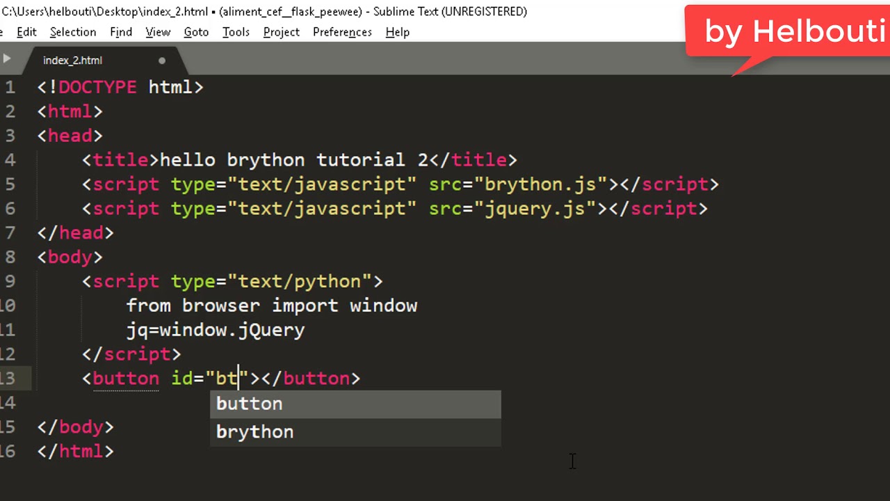 Brython Tutorial 02 Youtube