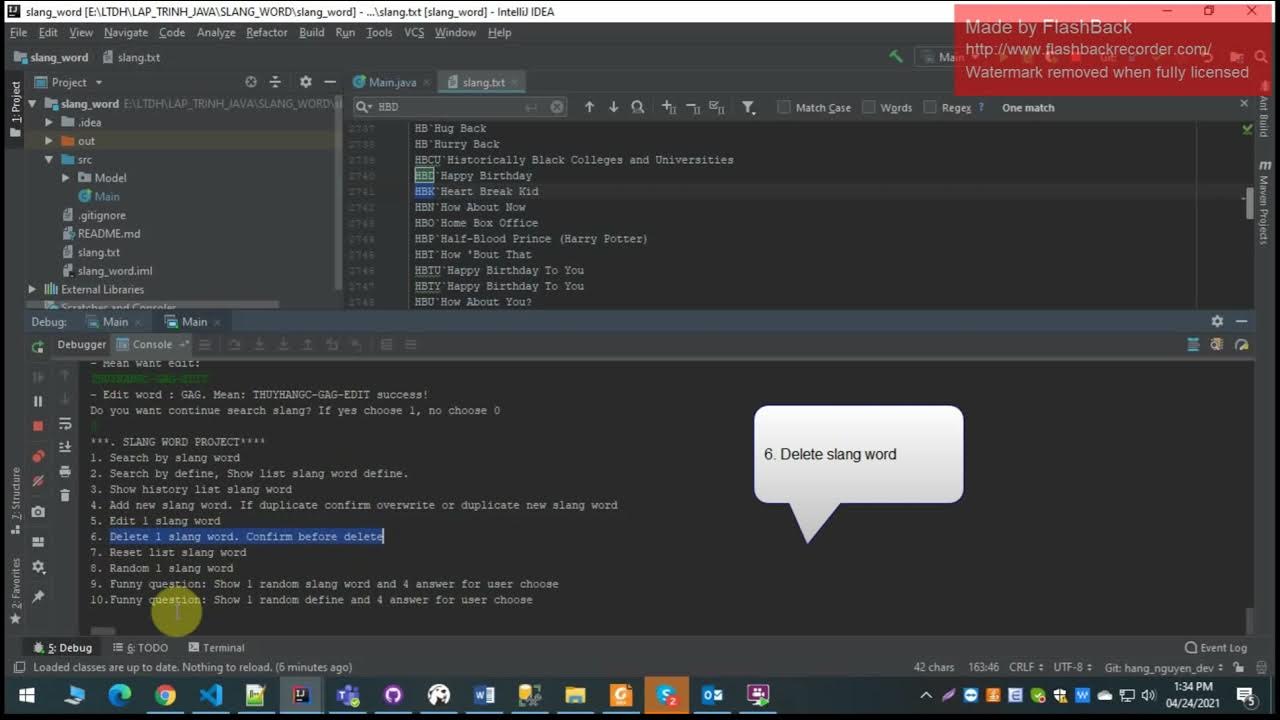 Slang Words - Lập trình ứng dụng Java - YouTube