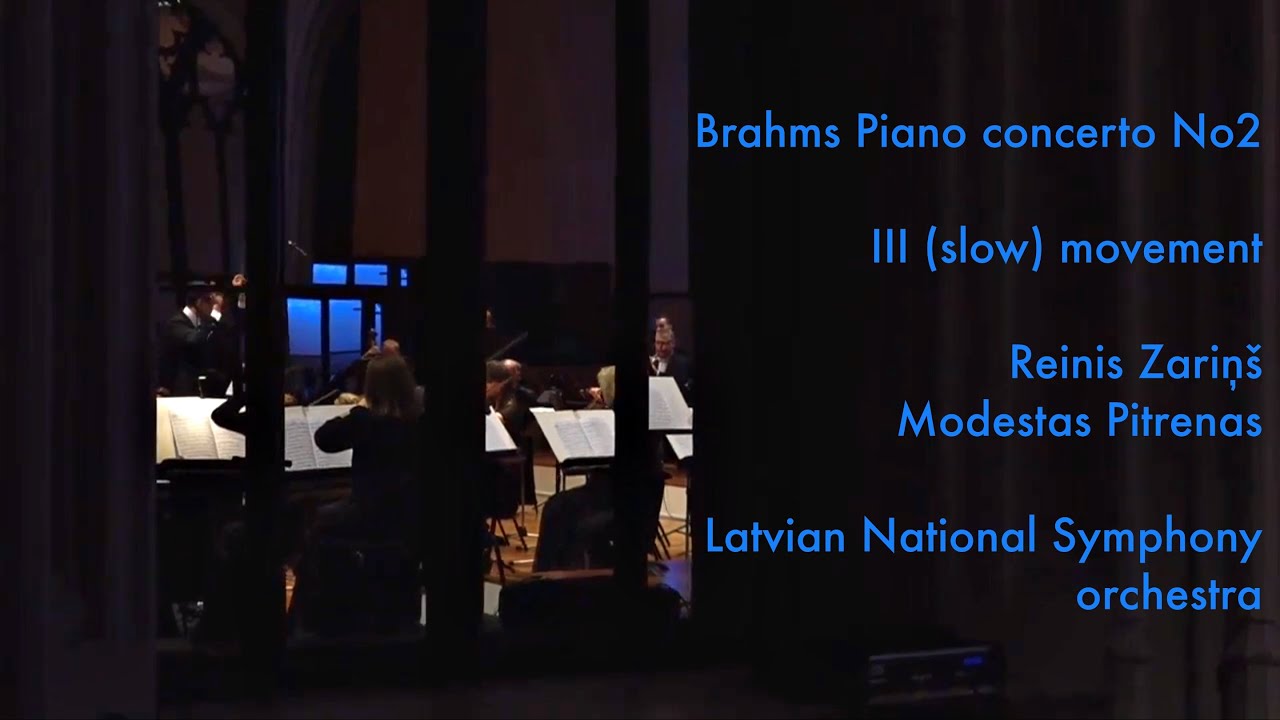 Brahms Piano concerto No.2 III mov. | Reinis Zarins, Modestas Pitrenas ...