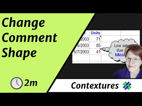 Change a Comment Shape in Excel 2010 - YouTube