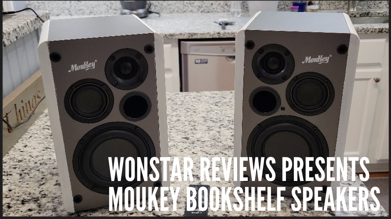 Moukey Bookshelf Bluetooth Speakers - Quality sound for $100? - YouTube