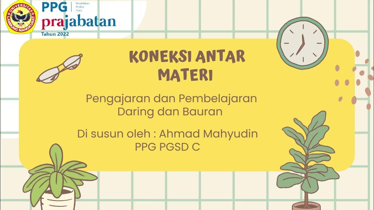 KONEKSI ANTAR MATERI SIKLUS 1 PENGAJARAN DAN PEMBELAJARAN DARING DAN ...