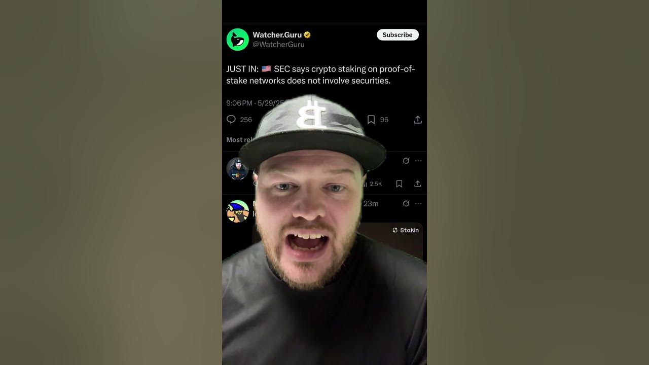 🚨 JUST IN The SEC says crypto staking on proof-of-stake networks does NOT count as securities. # ...