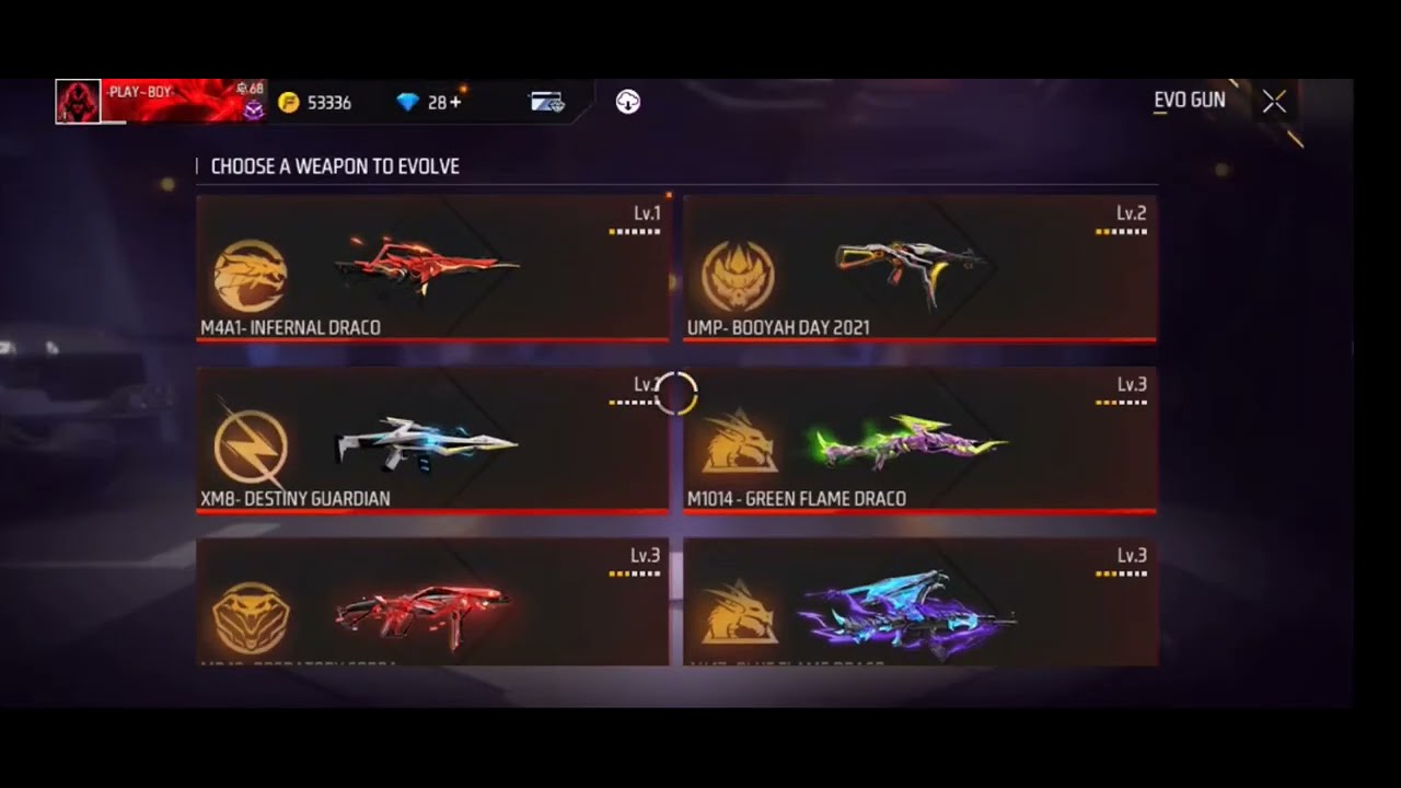 garena free fire max, finally Evo gun purchase ,M4A1 infernal Draco ff ...