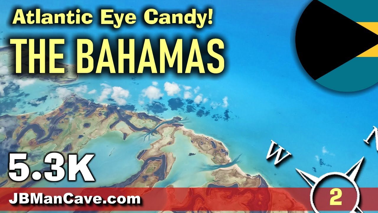 ATLANTIC BLUE SEA EYE CANDY from a PLANE over The Bahamas Lucayan Sea 5 ...