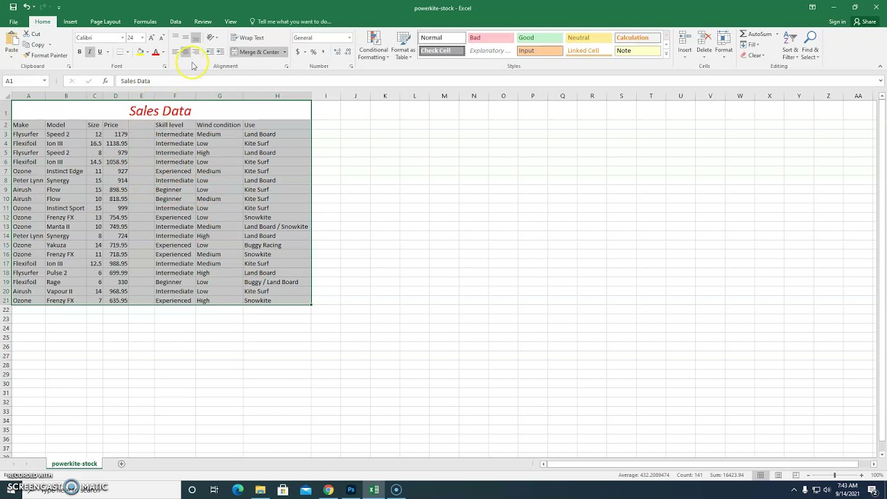 spreadsheet review 1 - YouTube