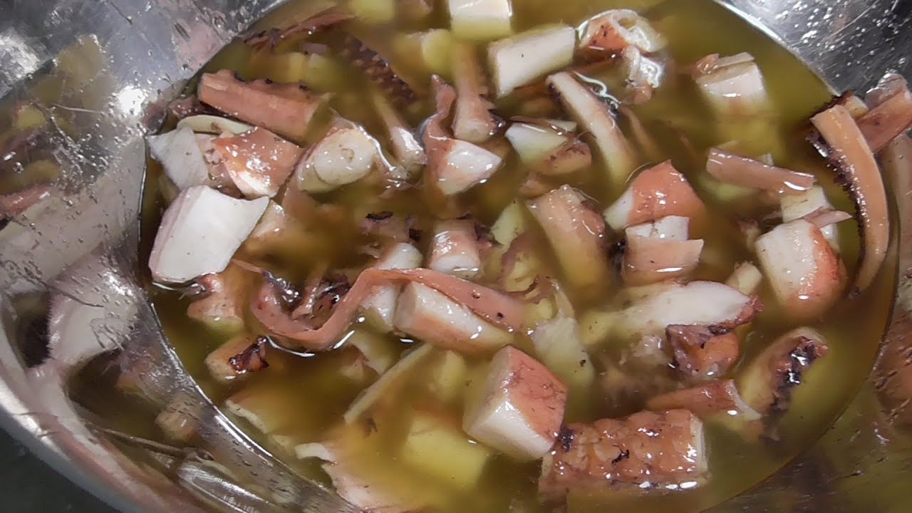 rejos de pota en aceite - YouTube